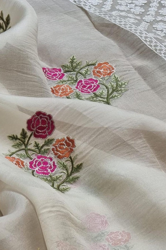 Elegant Embroidered Organza Saree | Shop Now! | Venishka