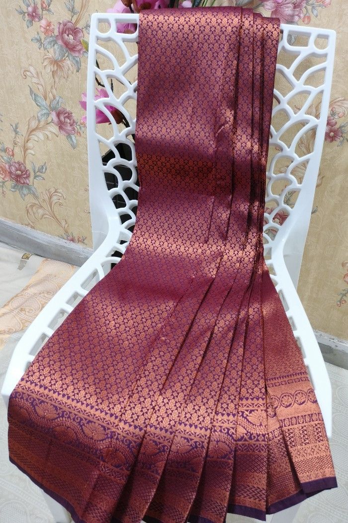 fancy semi silk purple