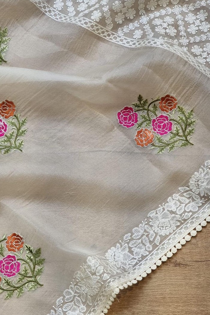 Elegant Embroidered Organza Saree | Shop Now! | Venishka