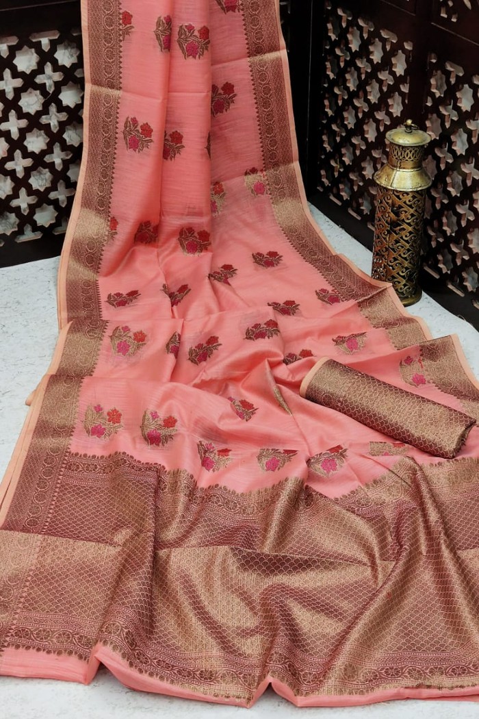 linen-cotton-saree-pink