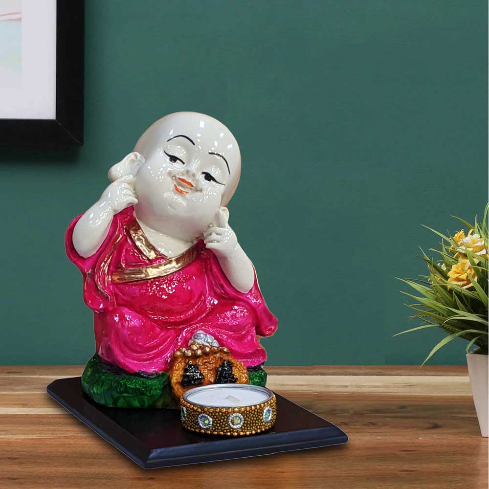 Buy Multicolor Laughing Buddha Baby Monk Idol Online | Call 8884243583 ...