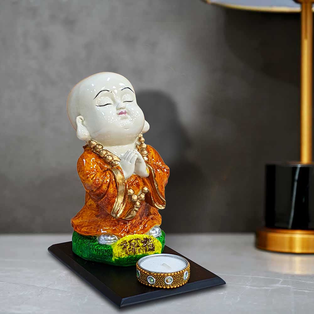 Buy Resin Baby Monk Buddha Statue With Platform | Call 8884243583 ...