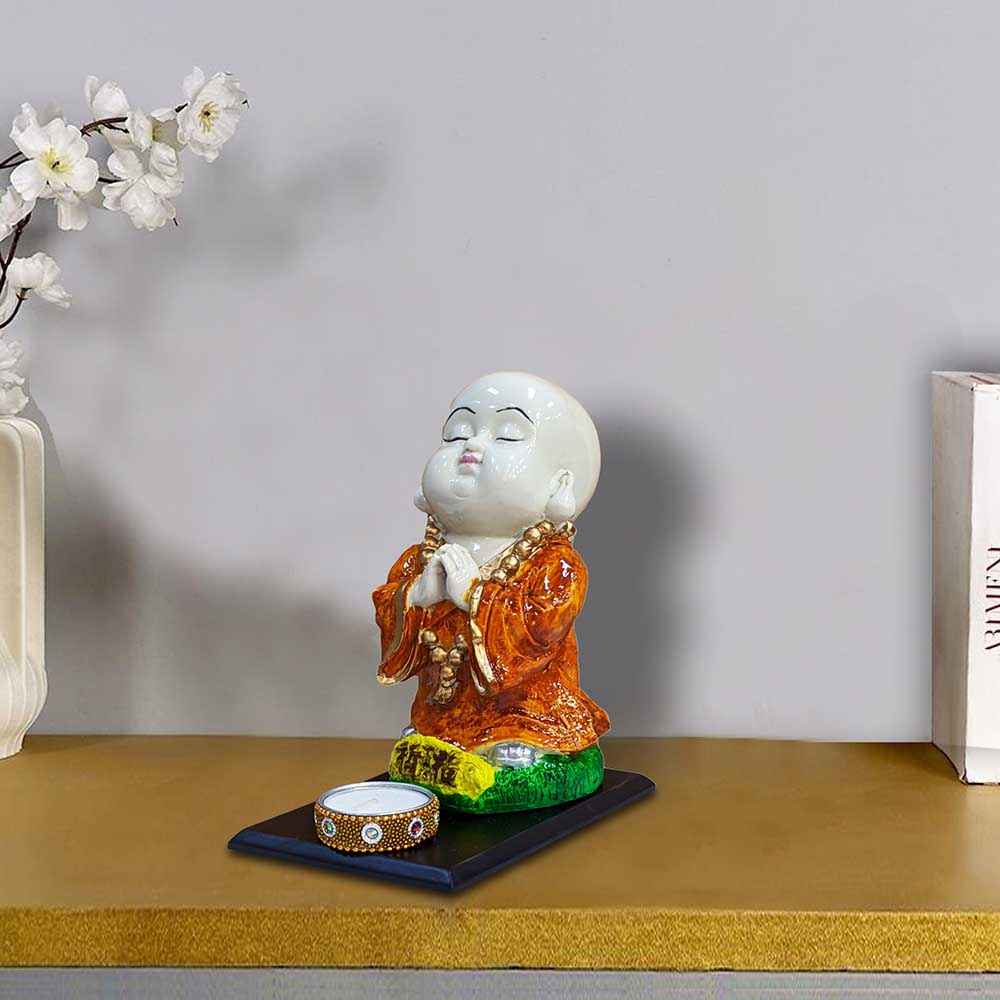 Buy Resin Baby Monk Buddha Statue With Platform | Call 8884243583 ...