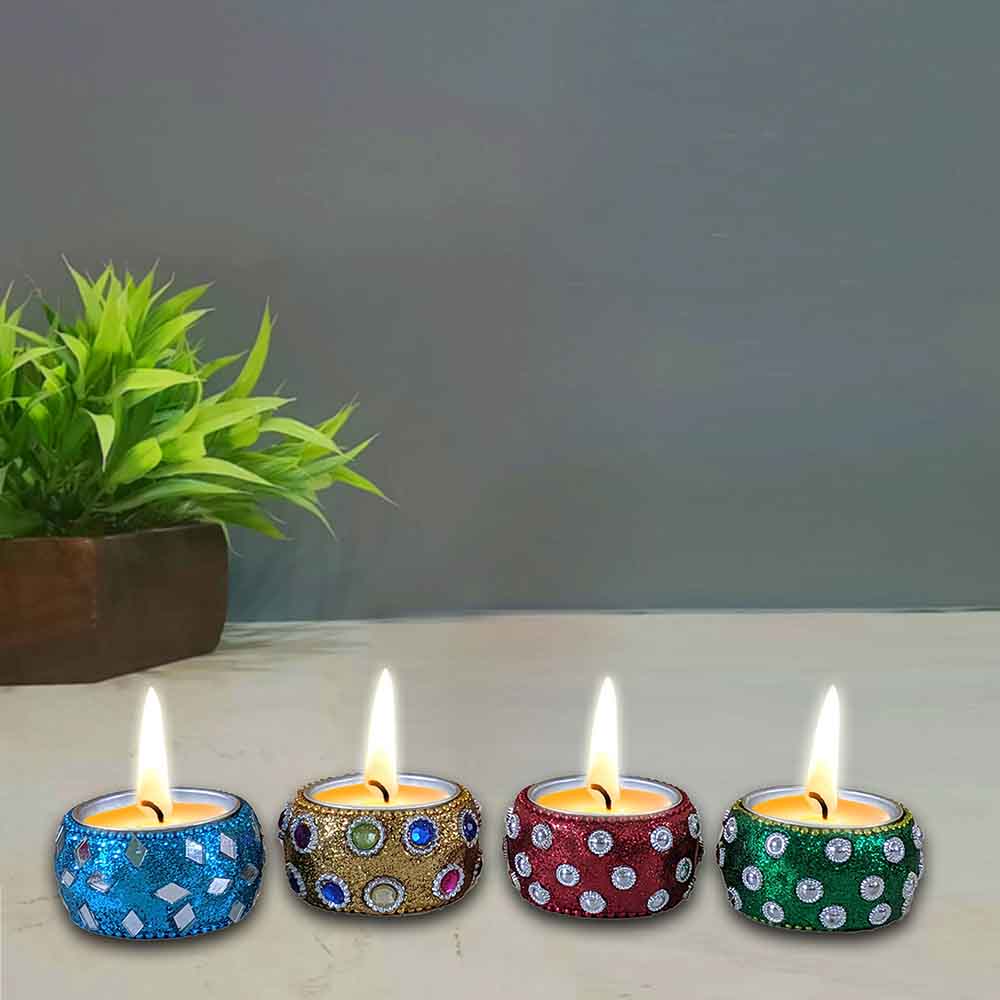 Pack of 4 Fancy Tea Light Holders