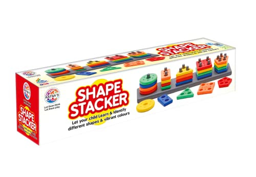 Shape Stacker Geometric Blocks Stacker Shape Sorter Column Puzzle ...