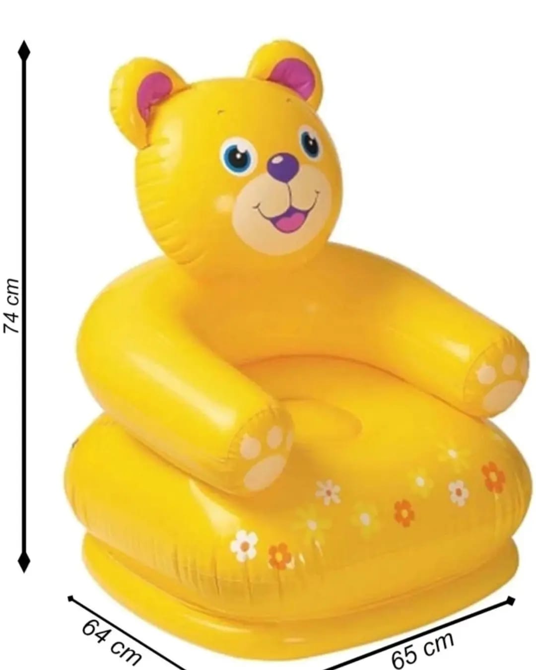 Inflatable bear chair for kids