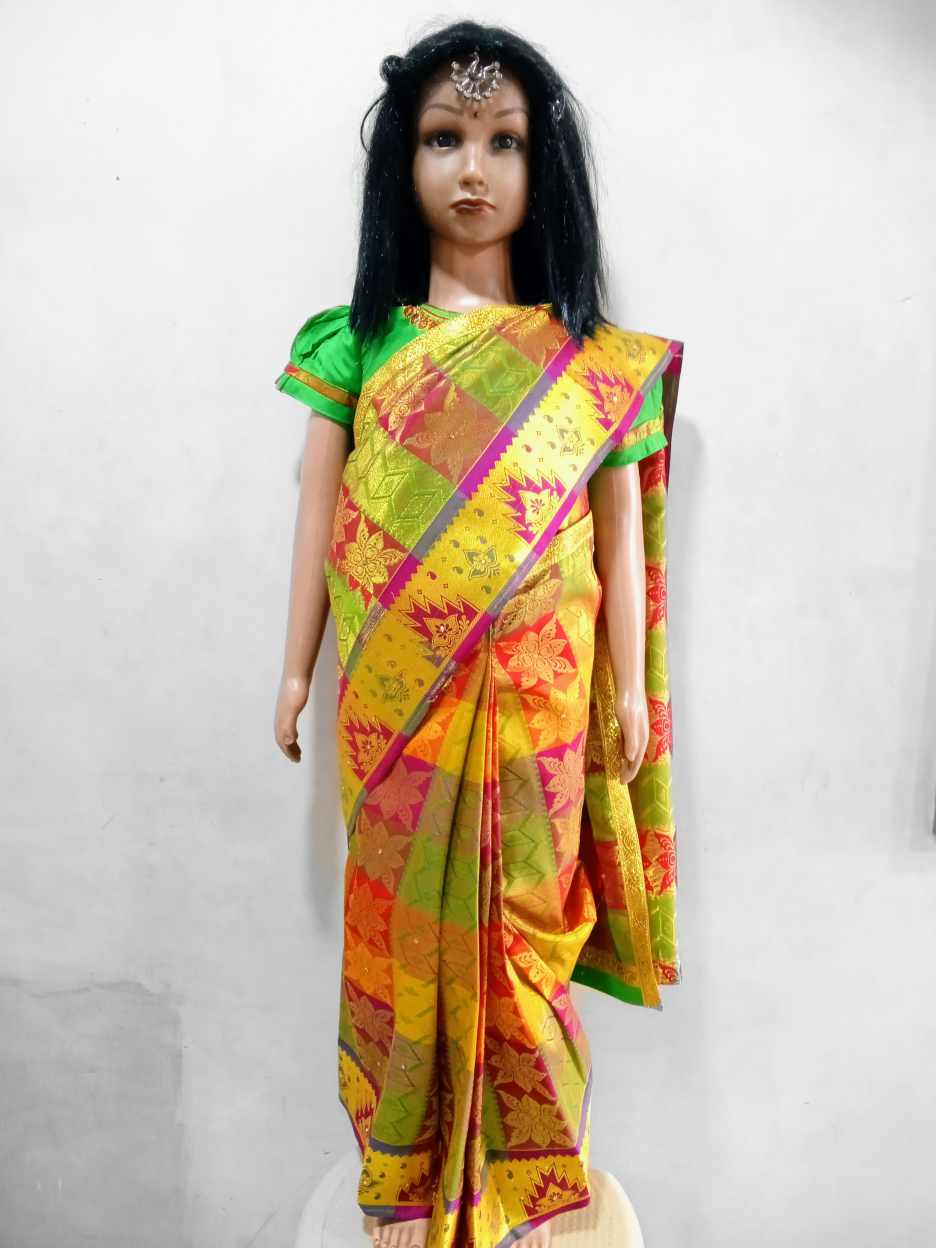 Kids Saree 360 Green